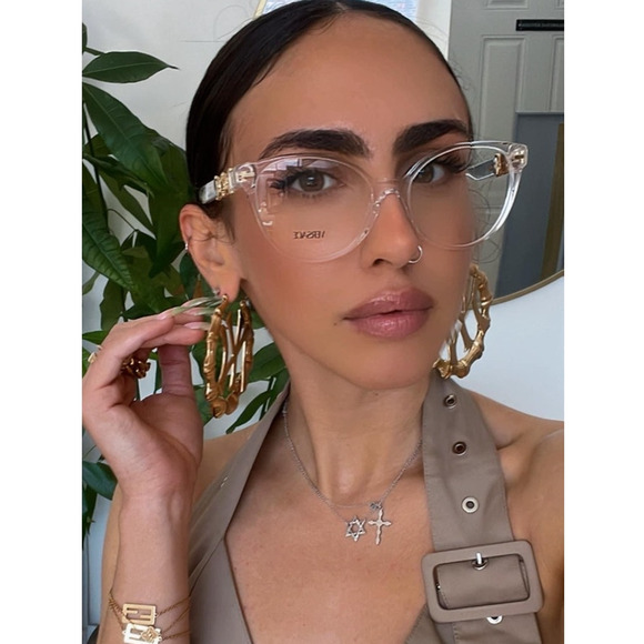 Versace | Accessories | New Versace Ve3334 Clear Cat Eye Eyeglasses ...